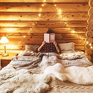 ZAECANY Outlet LED String Lights with Remote Control 99ft with 300 LEDs Dimmable Fairy String Lights for Bedroom,Trees, Indoor/Outdoor Copper String Lights for Birthday, Wedding,Party Warm White