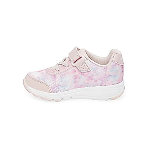 Stride Rite Kids SR Lighted Glimmer Light-Up Sneaker, Blush, 7.5 Wide US Unisex Toddler