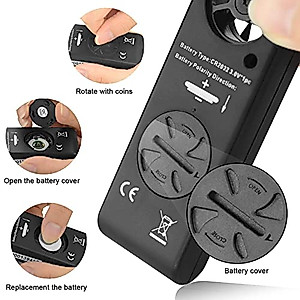 Digital Anemometer, Mini Handheld Wind Speed Gauge Measuring Air Flow Velocity Temperature, Weather Velometer with Max/AVG/Current Wind Chill for HVAC Shooting Sailing