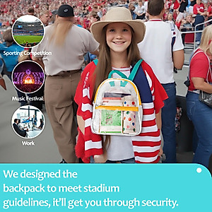 emissary Clear Backpack Stadium Approved, Heavy Duty Clear Backpacks For School, Clear Bookbag For School, See Through Backpack, Clear Plastic Backpack, Clear Concert Backpack, Transparent Backpack