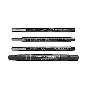 Prismacolor Premier Beginner Hand Lettering Set With Illustration Markers, Art Markers, Pencils, Eraser And Tips Pamphlet, Adult Coloring, 8 Count, Black