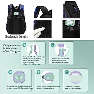 VIDOSCLA Elementary Galaxy Teens Rolling Backpack Kids Boys Luggage with Wheels Trolly BookBag for School