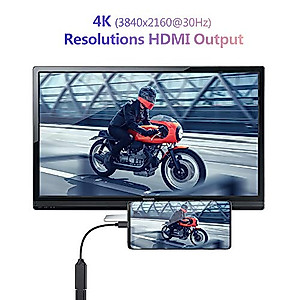 RayCue USB C to HDMI Adapter 4K, USB Type-C to HDMI Adapter [Thunderbolt 3/4 Compatible] with iPhone 15 Pro/Max, MacBook Pro/Air 2023, iPad Pro, iMac, S23, XPS, Surface and More