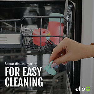 Ello Kids Colby 12oz Stainless Steel Insulated Water Bottle with Straw and Built-In Silicone Coaster (Lilac/Pink)