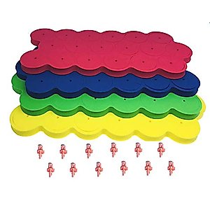 1.625 inch Cloning Collars 72 Pack and 12 Aeroponic Cloner Sprayers for HortiPots Clone Machine 35 Site 70 Site 140 Site (Mix-Colors Pack of 72)
