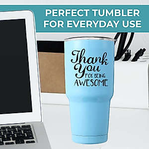 KEDRIAN Thank You For Being Awesome Tumbler 30oz, Thank You Gifts For Friends, Thank You Gifts For Women Friends, Nurse Thank You Gifts For Women Coworkers, Associate Appreciation Gifts For Coworkers