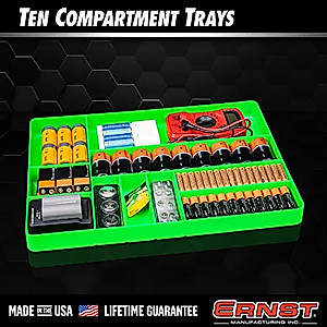ERNST Tool Garage Organizer Tray, Orange, 10-Compartments