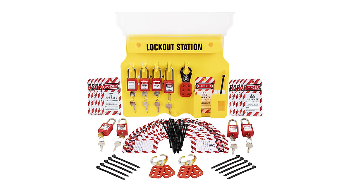 TRADESAFE Lockout Tagout Station - OSHA Compliant Safety