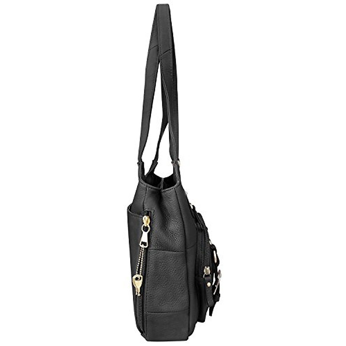 Roma Leathers Gun Concealment Purse - Cowhide Leather - Black