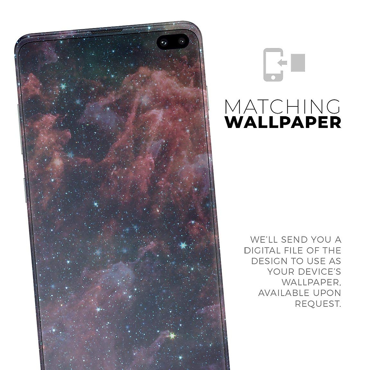 DesignSkinz Colorful Deep Space Nebula Protective Vinyl Decal Wrap Skin Cover Compatible with The Samsung Galaxy S20 (Screen Trim & Back Glass Skin)