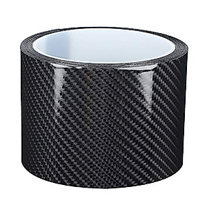 Protective Film for Cars, Carbon Fiber Protective Film Car Door Edge Guard Anti-Scratch Sticker Black(7CM*3M)
