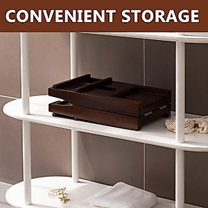 HBlife Teak Bathtub Caddy Tray Foldable Bath Table Tray with Book and Wine Glass Holder, Wooden Expandable Bathroom Accessories