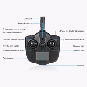 GoolRC RC Plane, WLtoys A210 RC Airplane, 2.4Ghz 4 Channel Remote Control Airplane with 6 Axis Gyro, RC Aircraft Model Flight Toys, Easy & Ready to Fly for Adults and Beginners