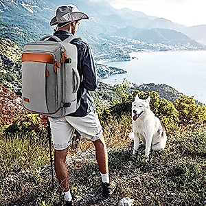 LOVEVOOK Carry on Backpack, 45L Large Travel Backpack for Women Men Airline Approved, Expandable Large Suitcase Backpacks With 4 Packing Cubes, Aer Travel Pack 3, Water Resistant Weekender Bag