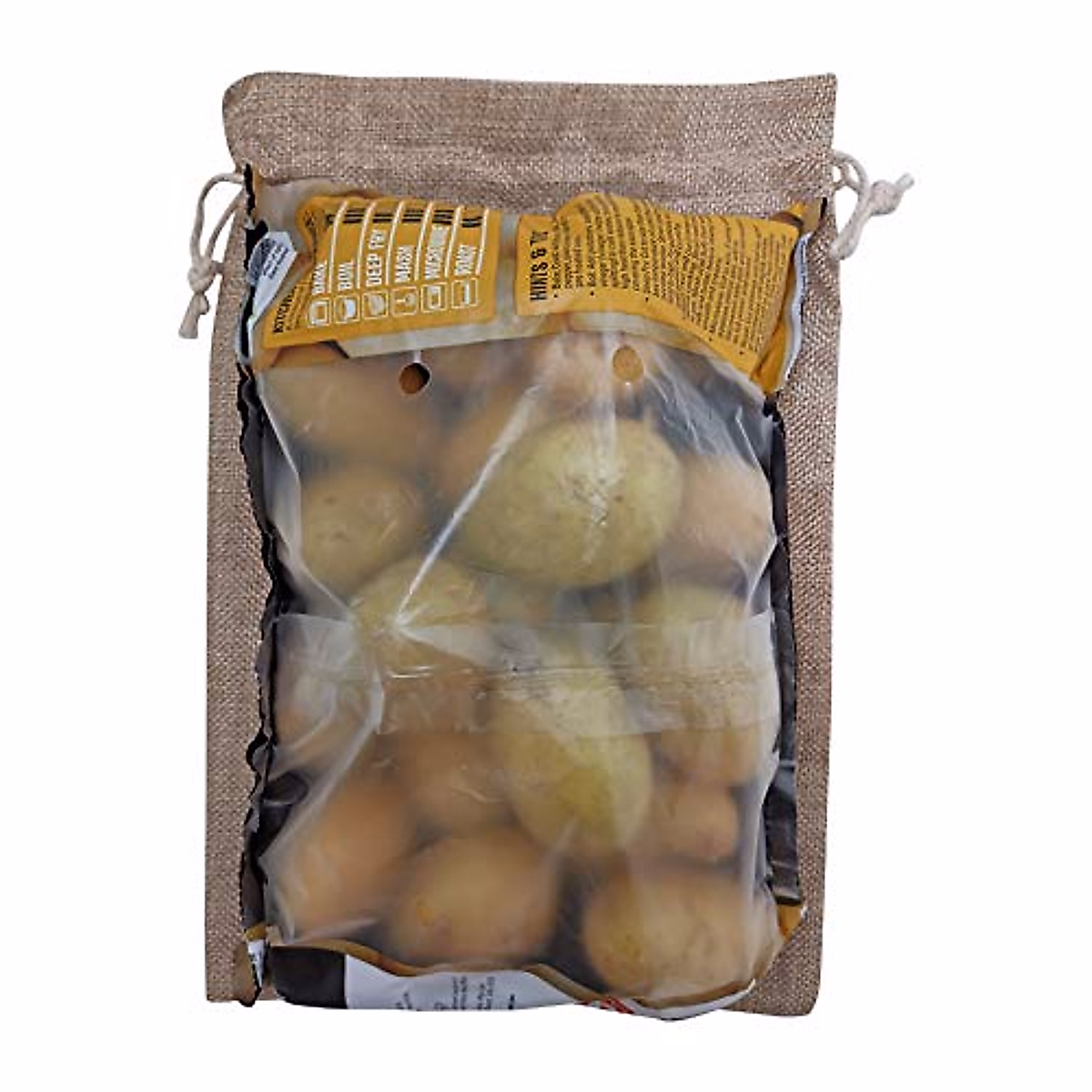 Supply Friend 25 Burlap Bags with Drawstring 8x12 Inch - Reusable Grocery, Household, Kitchen Storage Bag, Christmas Gift Bags, Wedding and Birthday Party Favor Gift Pouches