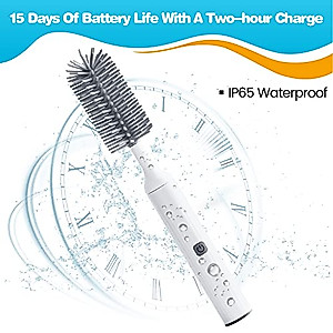 Electric Baby Bottle Brushes USB Rechargeable, Waterproof Bottle Cleaner Brush Wall-Mounted, with Silicone Bottle/Pacifier/Straw Brush, Two-Speed Cleaning Mode, 360° Rotating Cleaning, 1200mAh (Grey)