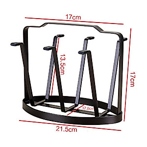 TOPBATHY 1 Pc Iron Drain Cup Holder Glass Cup Shelf Cup Storage Rack Coffee Mug Hanger for Restaurant Kitchen