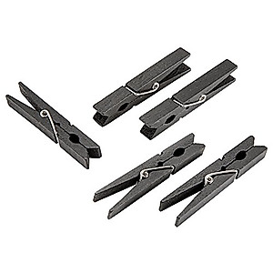 Darice Black, 2 7/8 inch Clothespins Large Size Clothepins, 48 Piece