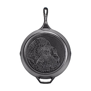 Lodge Wildlife 13.25 in Cast Iron Skillet with Turkey Scene