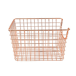 Spectrum Diversified Scoop wire Storage Basket, Medium, Copper