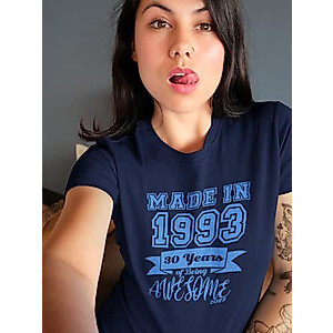 30th Birthday Gifts For Men Women, 30 Year Old Gifts Made In 1993, 30th Birthday T-Shirt, 30 Years of being Awesome Shirt, Bday Shirt For Birthday Gift% 100 Cotton Custom Shirt