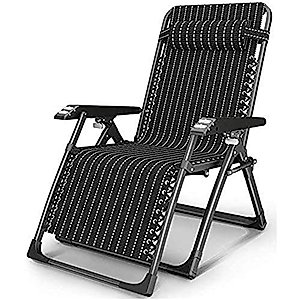XZGDEN Lightweight Camping Chairs Garden Loungers Folding Chair Sun Lounger Deck Chair, Folding Chair Balcony Lunch Break Chair Office Summer Nap Chair, Portable Outdoor Beach Chair