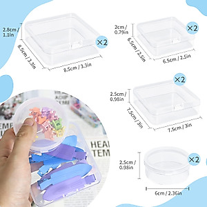 Lohoee 8Pcs Clear Game Tokens Storage Containers,Clear Organizer Storage Box Containers,Board Game Storage Containers for Small Items,Game Pieces,Craft Projects,Components,Dice,Tokens, Accessories
