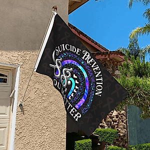 Suicide Awareness Flag 3x5 Double Sided Outdoor Flags Suicide Awareness Tapestry For Room Wall Art Gifts