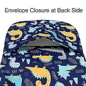 AMROSE Premium Cotton Bassinet Sheets, Fit for Halo Bassinest Swivel Sleeper, 2 Pack Hourglass Bassinet Mattress Sheet Set for Baby Boys, Soft Breathable Safe, Dinosaur & Stars