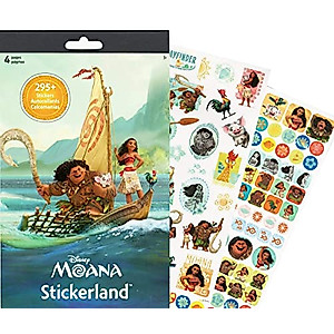 Disney Coloring Books for Kids with Stickers Bundle - (Moana Coloring Book and Moana Stickers)