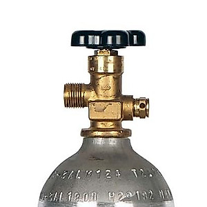 New 2.5 lb. Aluminum Nitrous Oxide Cylinder Tank with CGA326 Valve DOT Approved