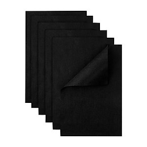 HaoFeiJH Felt Fabric Sheets - 6PCS Felt Squares - 8x12 A4 Soft Felt Squares, 1 Colors Felt Papers, 1.5mm Soft Felt for Sewing, Patchwork, Decoration, Embroidering, Book, DIY Craft Felt