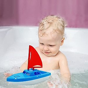 Toy Boat Bath Toys for Kids & Toddlers 3 Pack - Large 10" Floating Toy Boats for Bathtub, Kids Pool Toys, Beach Toys Outdoor Water Play by 4E's Novelty