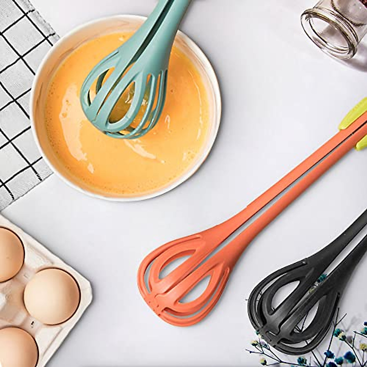 2 PCS 2 in 1 Food Clip & Egg Whisk, Multifunctional Kitchen Tool for Cooking Salad Mixer and Food Clip, Egg Beater, Bread Clip Handheld Blende Egg Beater for Cooking, Mixing, Barbecue