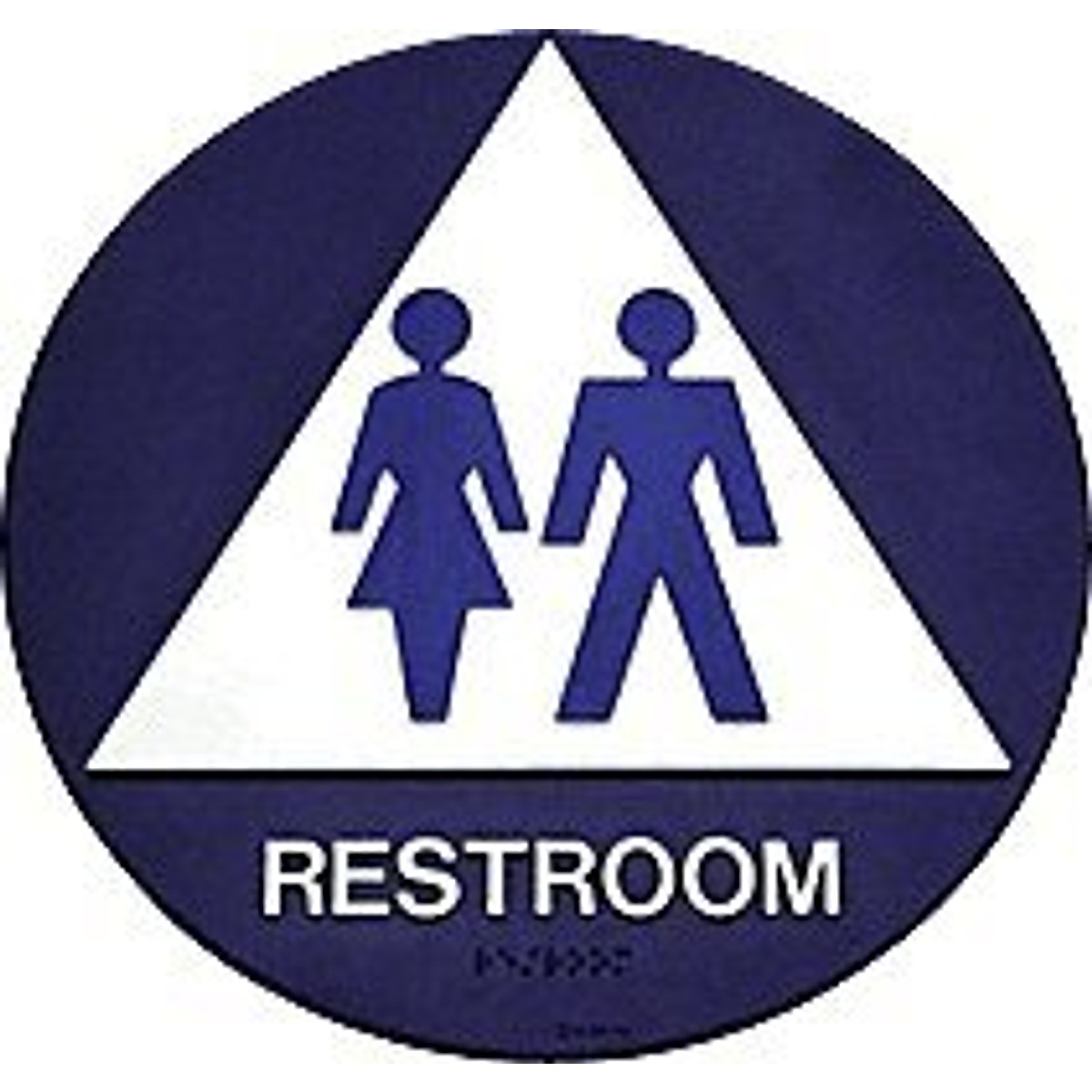 CRL Uni-Sex Restroom Sign - 12" Diameter - 6-10 Business Days Lead Time