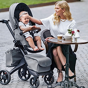 Stokke Xplory X Changing Bag, Modern Grey - Doubles As Shoulder Bag or Backpack - Includes Foldable Changing Mat - UPF 50+, Water Repellent, Easy to Clean