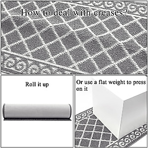 HEBE Indoor Door Mat Runner 20"x59" Non Slip Front Door Welcome Mats Washable Shoe Mats Dirt Trapper for Entryway Low Profile Kitchen Carpet for Entrance Hallways Entrance Mat for Dogs