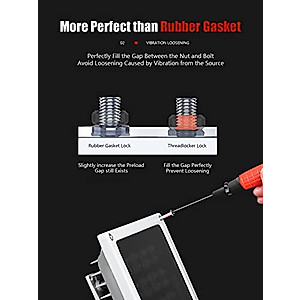Blue Threadlocker M-242 Medium Strength Removable 0.4 Fl oz/12 ml Nut & Bolt Locker Lock Tight & Seal Fasteners Anaerobic Curing Metal Glue