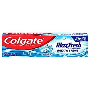 Colgate Max Fresh Toothpaste with Mini Breath Strips, Mint, 6 Oz