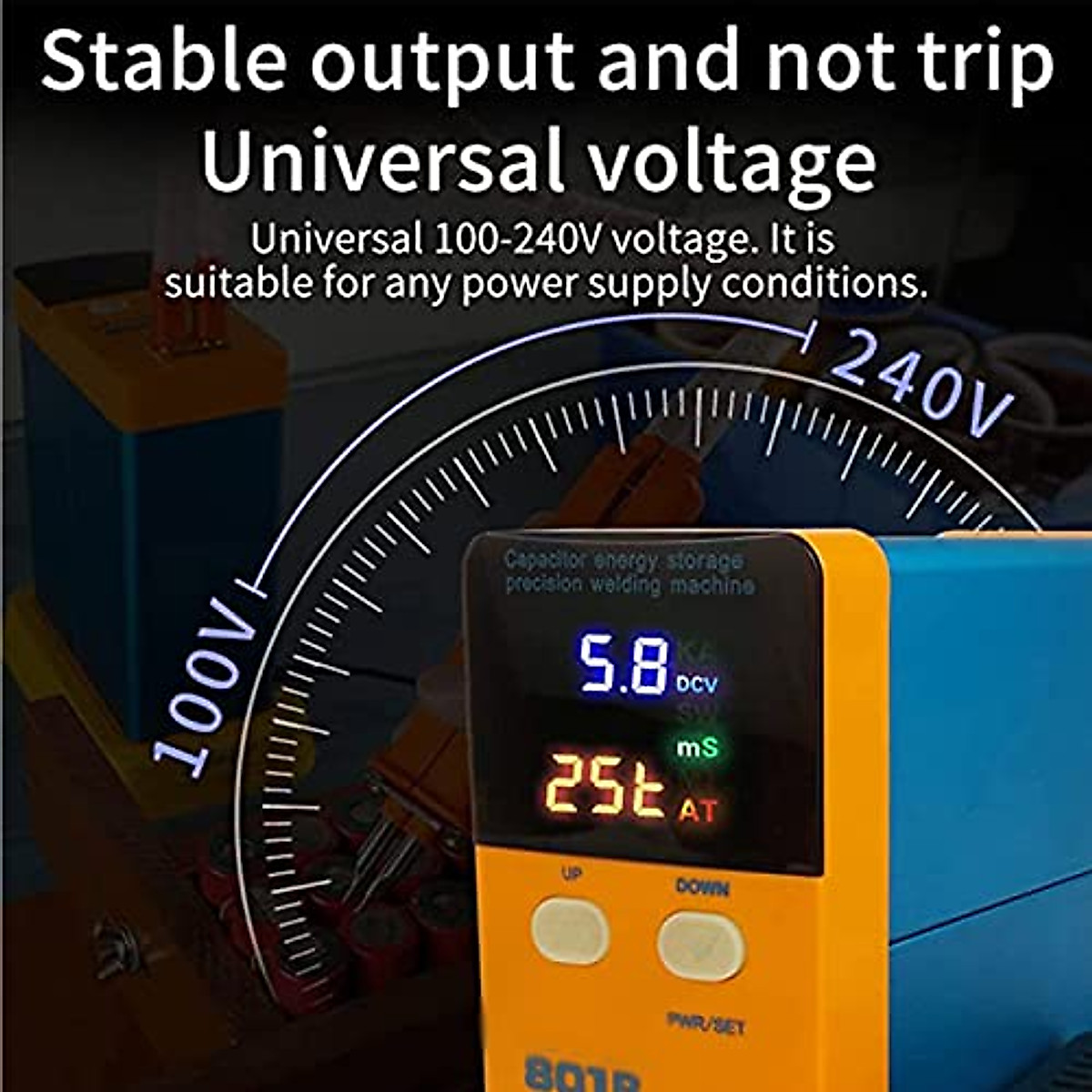 CHUNTIANMEI 801B Battery Spot Welder,Industrial Energy Storage Battery Welding Machine,with Spot Welder Pen,11.6Kw Pulse Spot Welder,Portable Precision Battery Welding Equipment