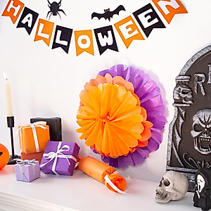 Shindel 120 Sheets Tissue Paper for Halloween, Halloween Wrapping Paper 20x14 Inch Gift Wrapping Paper for Halloween DIY Crafts Gift Box Wrapping 5 Colors