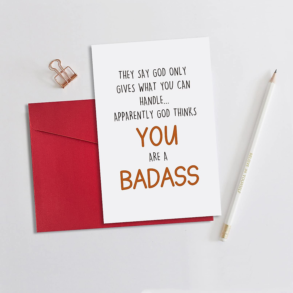 Funny Get Well Card Gift for Him Her, Humor Encouragement Card, They Say God Only Gives What You Can Handle