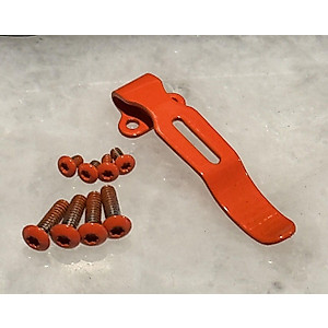 Orange Pocket Clip & Torx Screws For Streamlight Wedge 88810 88811 Flashlight