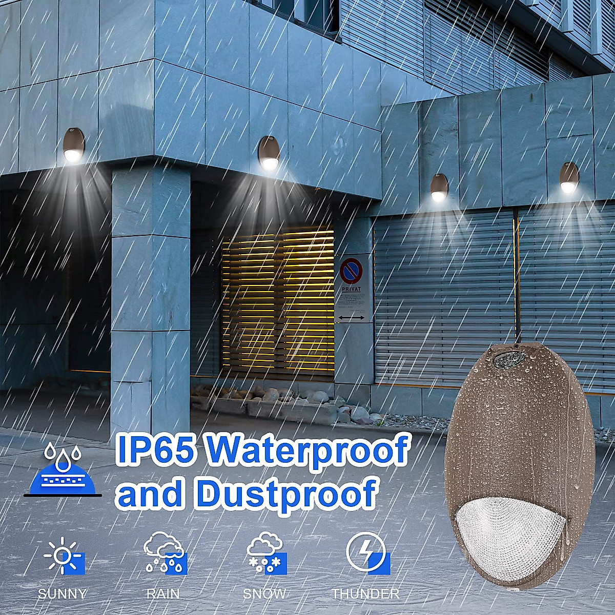 LED Emergency Wall Pack Light with Battery Backup and Photocell, Self Test Diagnostics Commercial Outdoor Aluminum Wall Pack Emergency Light, 12W 120-277V AC, IP65 Waterproof UL Listed (1-Pack)