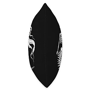 Mermaid Weed 420 Gifts Mermaid Skeleton Smoking Weed Cannabis Marijuana Stoner 420 Throw Pillow, 18x18, Multicolor