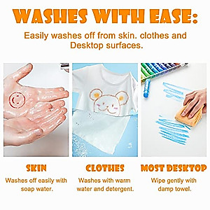 Shuttle Art Tempera Paint Sticks, 31 Pack Solid Tempera Paint Set, 30 Colors with 1 Drawing Pad for Kids, Washable, Super Quick Drying, Works Great on Paper Wood Glass Ceramic Canvas