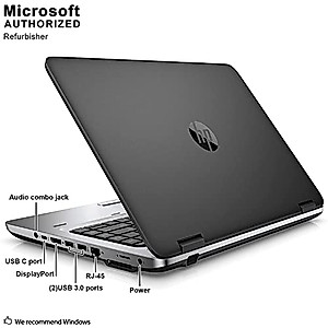 HP Probook 640 G3 Business Laptop, 14" FHD(1920 x 1080) Laptop, Intel Core i5-7200U 2.5GHz, 16GB DDR4 RAM, 256GB SSD, Backlit Keyboard, Fingerprint, Windows 10 Pro (Renewed)