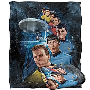 Star Trek Among The Stars Officially Licensed Silky Touch Super Soft Throw Blanket 50" x 60"