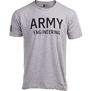 Ann Arbor T-shirt Co. Army Engineering Shirt | U.S. Military Physical Traning PT Infantry Workout Tee - (Engin, L)