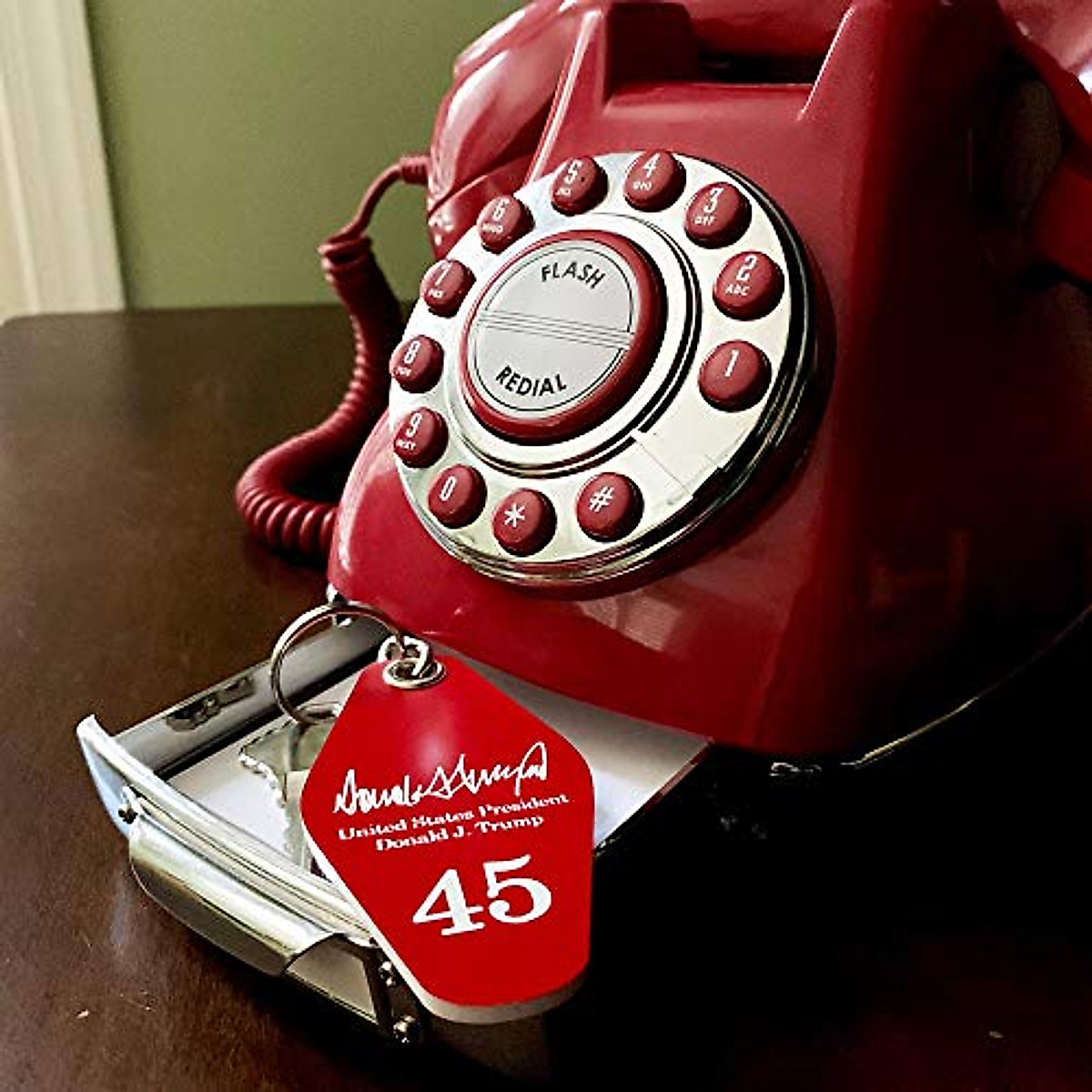 President Trump 2020 Collectible Motel Keychain and Door Hanger Made in USA